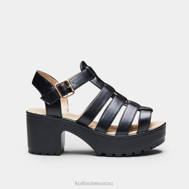Sii Strappy Cleated Sandals 0N86J137 Women KOI footwear Sandal | Black ...